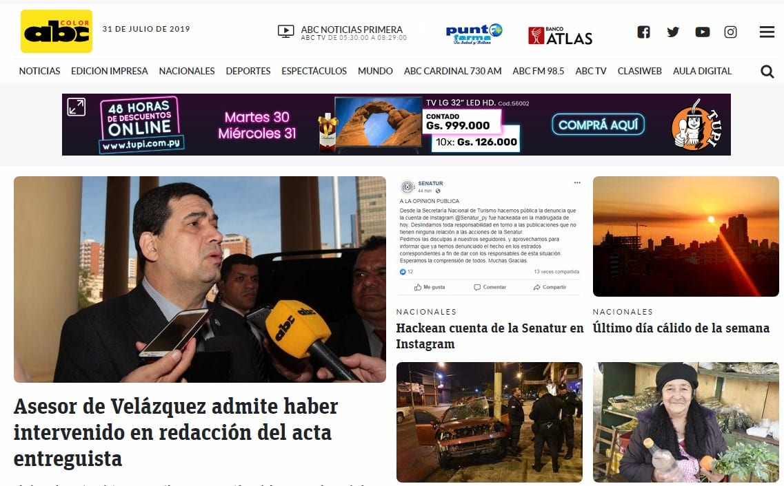 Diarios y Noticias del paraguay 】⓴⓴ ᐈ información, deportes