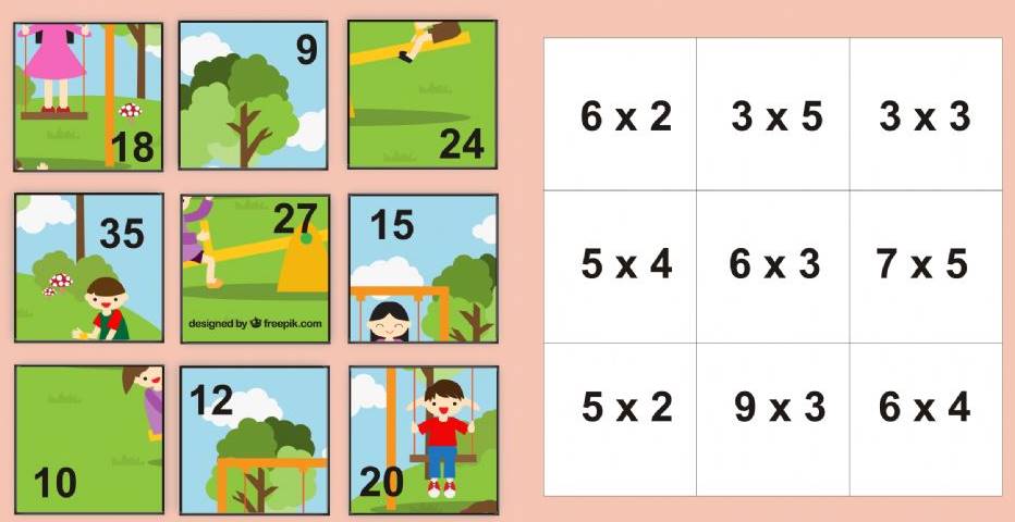 Ejercicios de tablas de multiplicar para colorear ️ Con dibujos divertidos