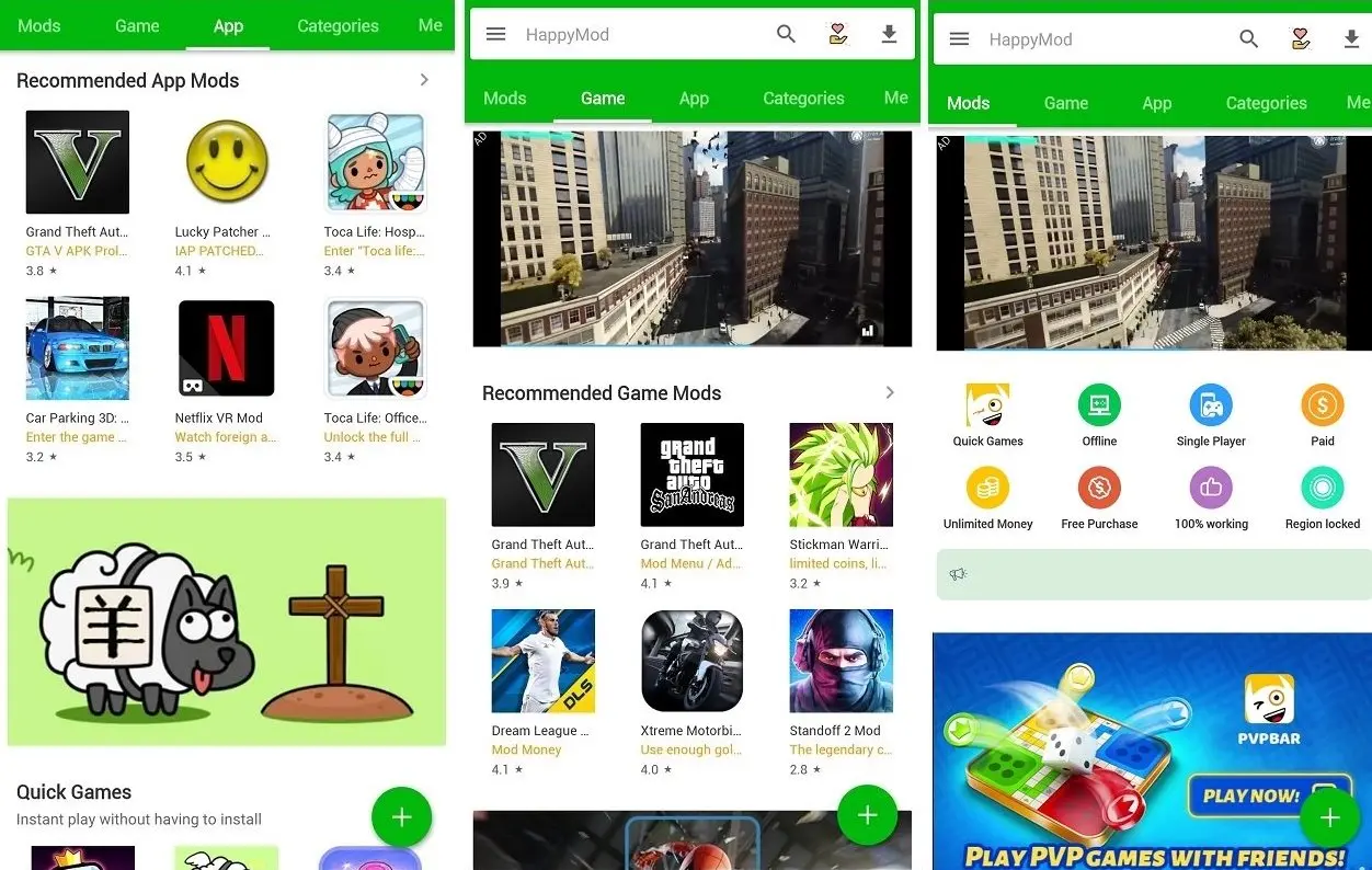 ¿Qué es HappyMod y cómo funciona? Mods de apps populares